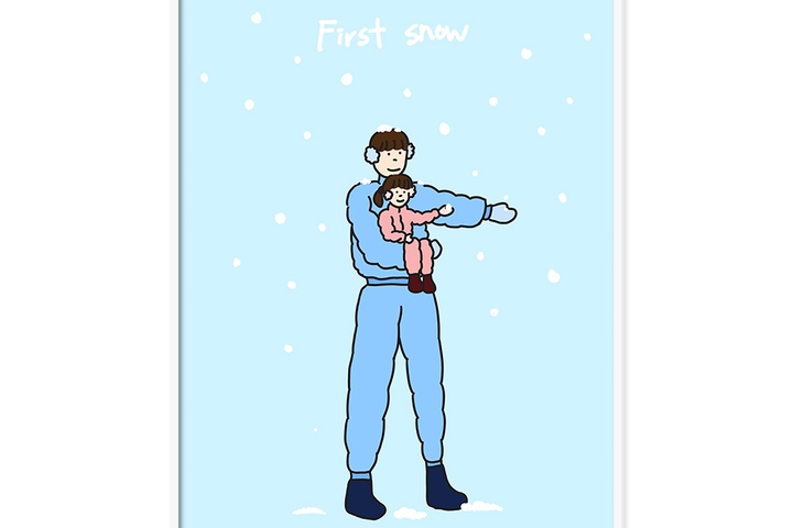 그림·사진 아이방 가족 드로잉 캔버스 인테리어 그림 액자 겨울에 오늘의집 쇼핑