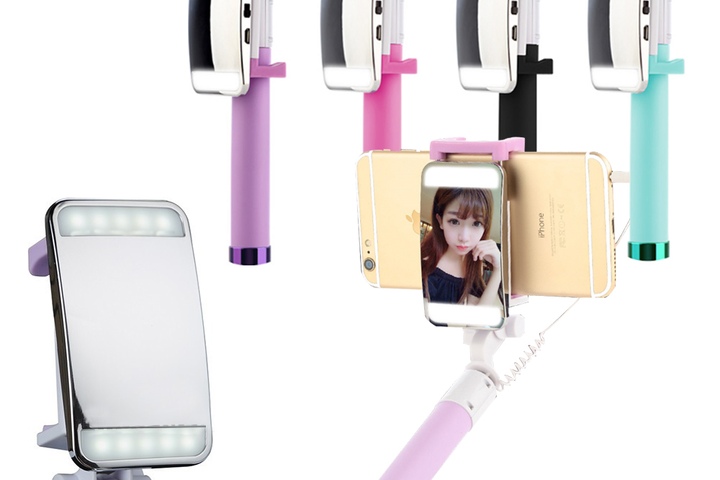 휴대폰액세서리 스마트폰 Led 빅미러 유선 셀카봉 오늘의집 쇼핑