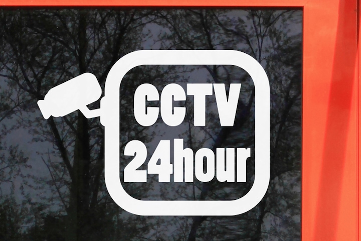 데코스티커 둥근사각 Cctv 24hour 가게 매장 도어스티커 오늘의집 쇼핑