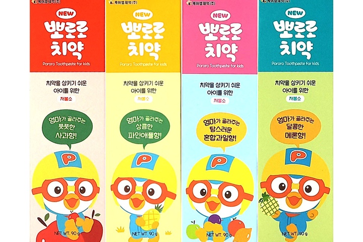 구강용품 뉴 뽀로로 저불소 어린이치약 90g 혼합과일향 파인애플향 사과향 메론향 오늘의집 쇼핑