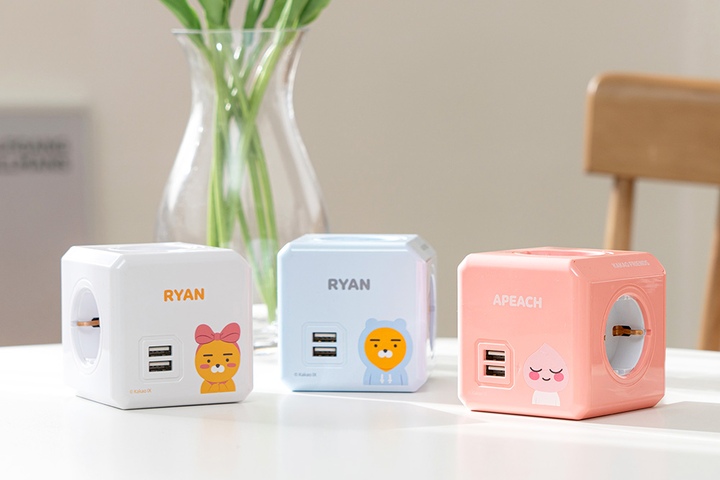 멀티탭·전기코드 카카오프렌즈 파워큐브 Usb 디자인 멀티탭 콘센트 오늘의집 쇼핑