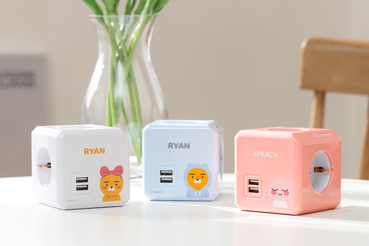 멀티탭·전기코드 카카오프렌즈 파워큐브 Usb 디자인 멀티탭 콘센트 오늘의집 쇼핑