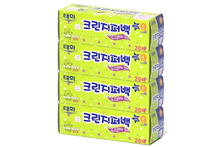 위생백·지퍼백 크린두줄지퍼백 20매 X 4개 오늘의집 쇼핑