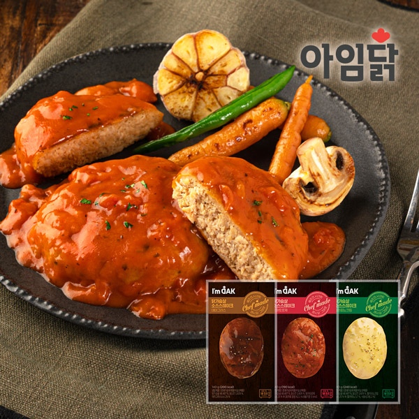 닭가슴살·햄·소시지 닭가슴살 소스스테이크 3종 140g6팩 오늘의집 쇼핑