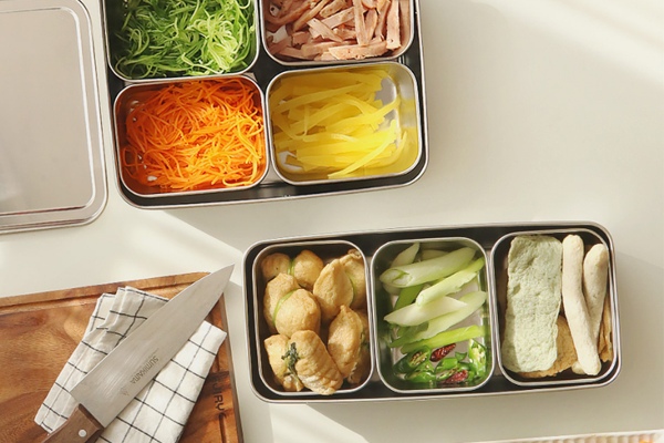 밀폐용기·반찬통 스텐 칸칸 나눔용기 2칸 오늘의집 쇼핑