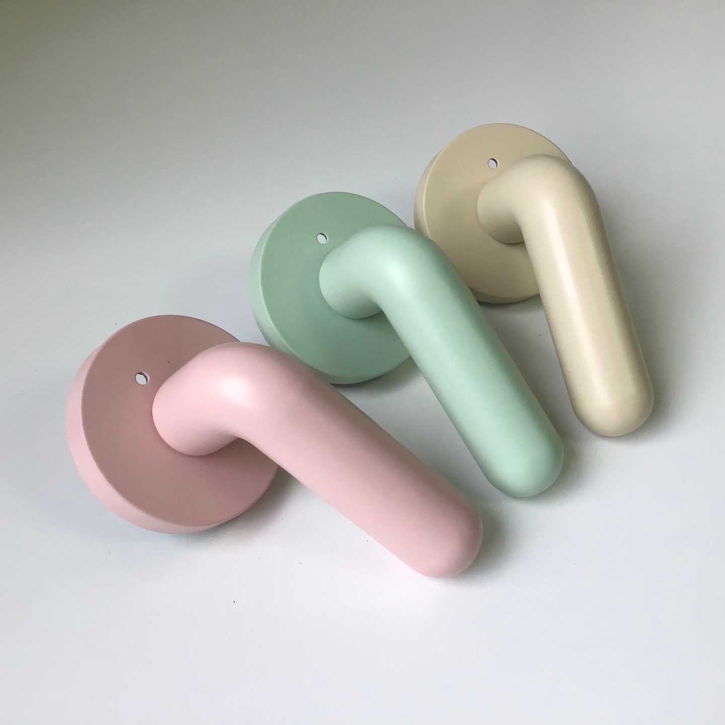 손잡이·방문·유리 인테리어 방문손잡이 뉴팡 Color 3종 오늘의집 쇼핑