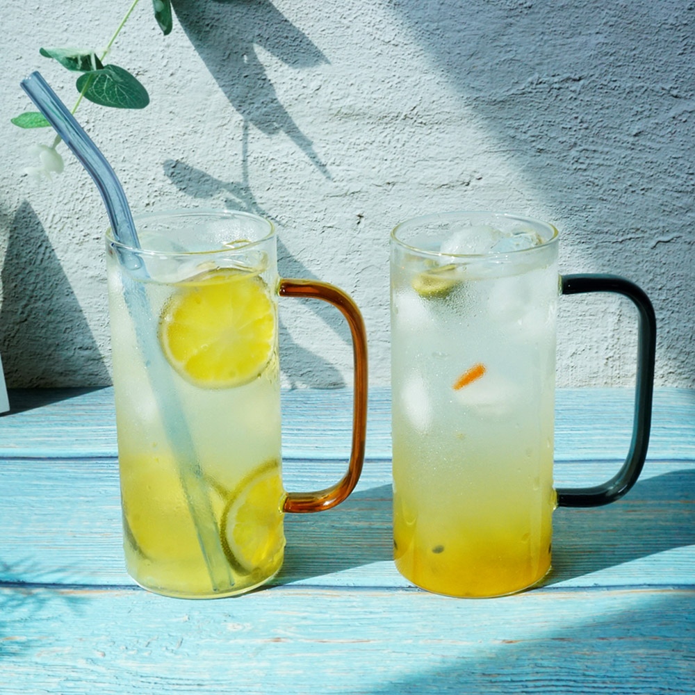 유리컵·물컵 홈카페 내열유리 머그컵 컬러 손잡이컵 380ml 2개 Set 오늘의집 쇼핑