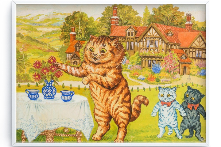그림·사진 루이스웨인 영화 포스터 명화 액자 고양이 그림잔디밭에서의 다과회 오늘의집 쇼핑