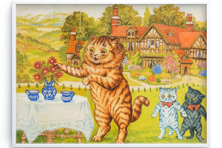 그림·사진 루이스웨인 영화 포스터 명화 액자 고양이 그림잔디밭에서의 다과회 오늘의집 쇼핑