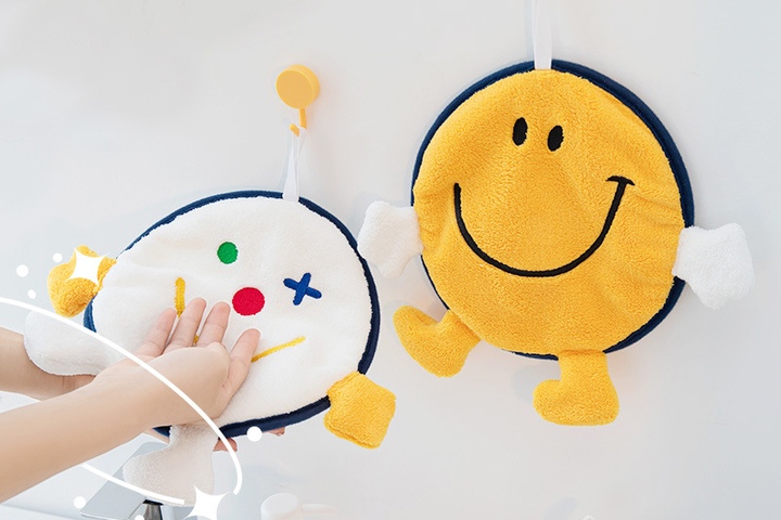 행주·수세미·솔 11 스마일 주방 핸드타올 고리수건 2colors 오늘의집 쇼핑