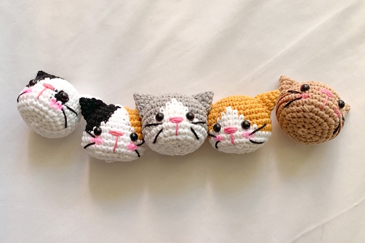 강아지 외출 고양이 인형 뜨개 핸드메이드 키링 5colors 오늘의집 쇼핑