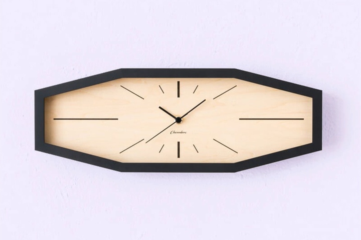 벽시계 샹브루 Line Clock 일본 나무 장인 무소음 벽시계 오늘의집 쇼핑