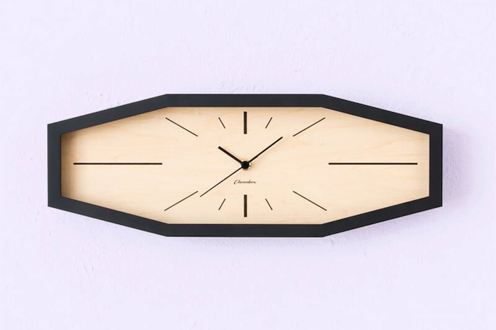 벽시계 샹브루 Line Clock 일본 나무 장인 무소음 벽시계 오늘의집 쇼핑