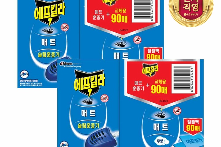 모기·파리약 에프킬라 모기약 매트 히터 리필 90매 X 2개 오늘의집 쇼핑