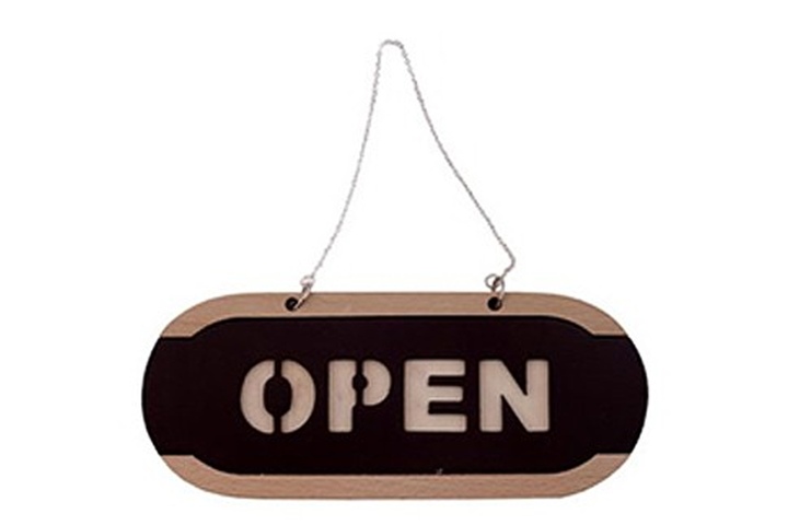 도어사인 Open 우드 표지판 안내판 도어 사인 안내 팻말 표찰 문패 표시 간편 부착 표찰 가게 오늘의집 쇼핑