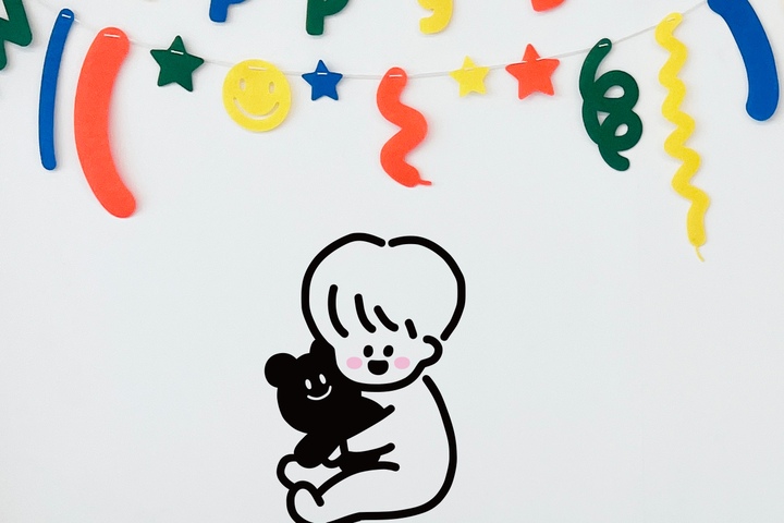 데코스티커 2c243 웃게해줄게 아이그림 현관문 이벤트 방문스티커 오늘의집 쇼핑