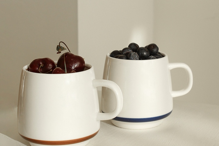 찻잔·커피잔 공식 정품 메이플 밴드 머그 손잡이 물잔 340ml 3color 오늘의집 쇼핑