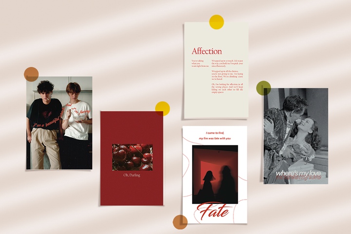 디자인문구 Red Mood 레드 감성 엽서 인테리어 미니 포스터 오늘의집 쇼핑