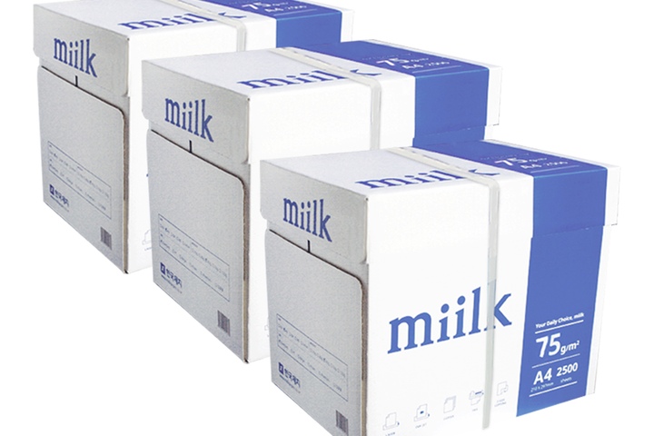 디자인문구 밀크 A4 복사용지a4용지 75g 2500매 3box 오늘의집 쇼핑