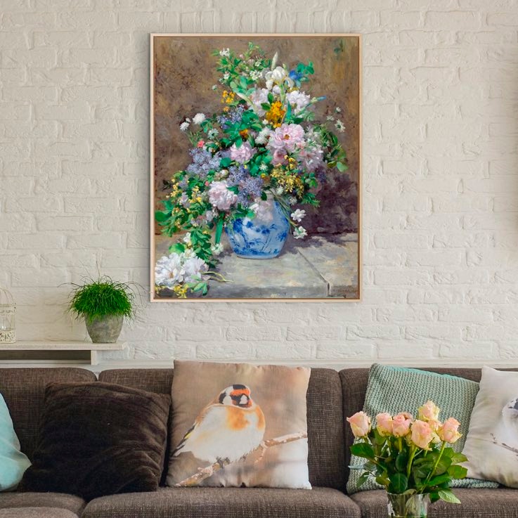 그림·사진 캔버스 원목띄움 그림액자 봄 꽃다발 르누아르 오늘의집 쇼핑