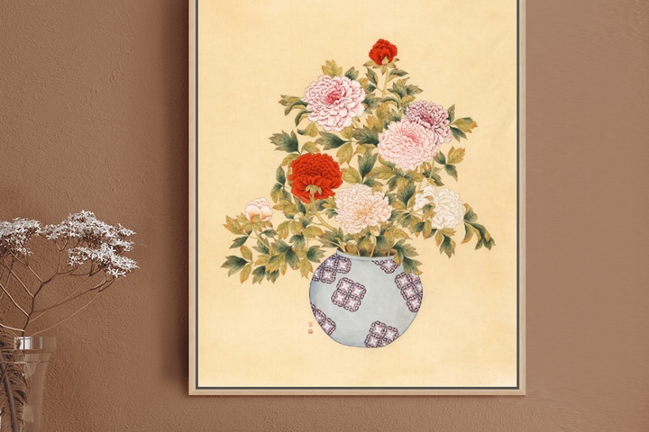 그림·사진 풍수 김경희 달항아리 봄의절정 2 민화 인테리어 복 그림 액자 오늘의집 쇼핑