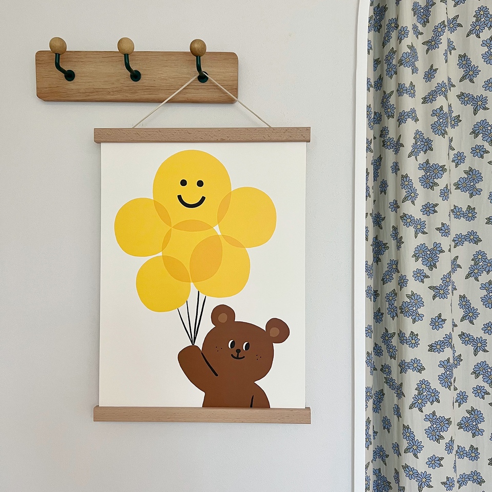 그림·사진 풍선곰 포스터 귀여운 아이방 아기방 꾸미기 벽꾸미기 액자 일러스트 그림 오늘의집 쇼핑