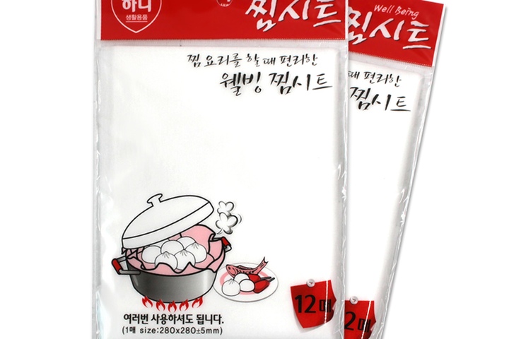 기타소모품·잡화 웰빙 찜시트 찜요리 만두 찐빵 여과지 재사용 12매 오늘의집 쇼핑