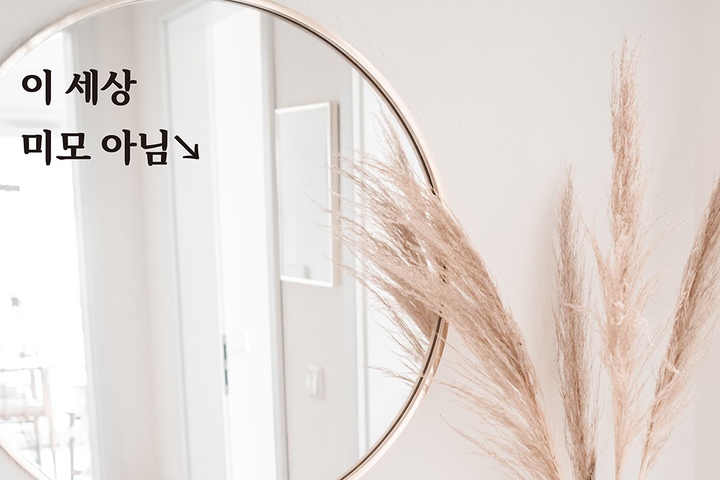 데코스티커 심플릭 이세상 미모아님 포토존 거울 유리 감성 스티커 오늘의집 쇼핑