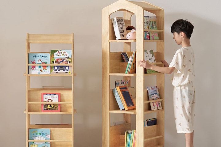 수납장·옷장 올리 원목 전면 수납 4단 회전책장 2 Colors 오늘의집 쇼핑
