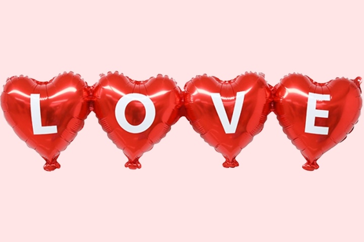 파티·이벤트용품 미니 은박 하트 풍선 가랜드 Love 기념일 커플 호캉스 용품 소품 오늘의집 쇼핑