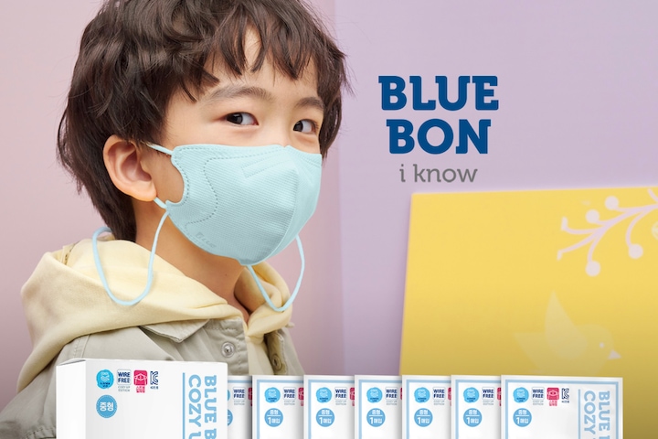 위생용품 블루본 아이노우 코지업 스트랩 일체형 컬러 새부리형 중형 주니어 어린이 마스크 10매 오늘의집 쇼핑