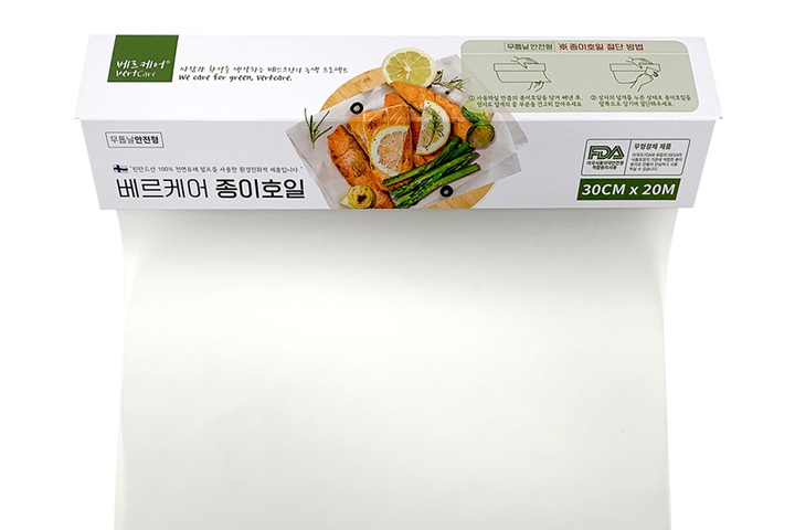 기름종이·호일·랩 베르케어 천연펄프 롤타입 종이호일 화이트 쿠킹호일 30cm X 20m 1개 오늘의집 쇼핑