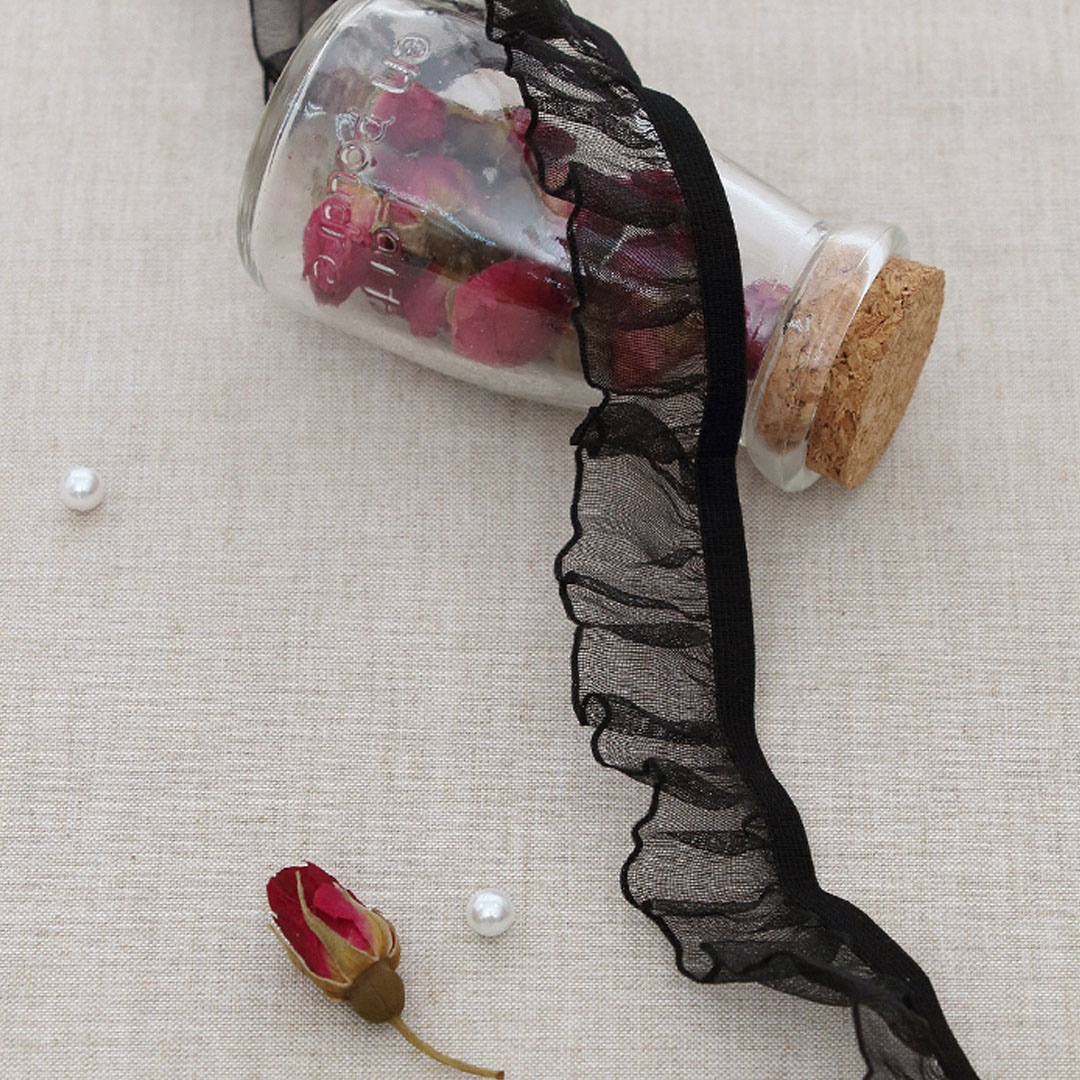 Diy기타수예용품 오간자 고무줄 장식 레이스 25mm 치마 옷 오늘의집 쇼핑