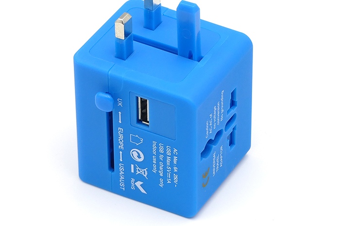 멀티탭·전기코드 여행용품 여행용 아답터 Usb 블루색상 국내사용불가 오늘의집 쇼핑