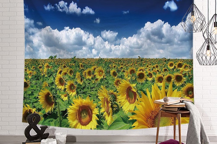 패브릭포스터 인테리어 패브릭 포스터가리개 커튼 태피스트리 해바라기1 오늘의집 쇼핑