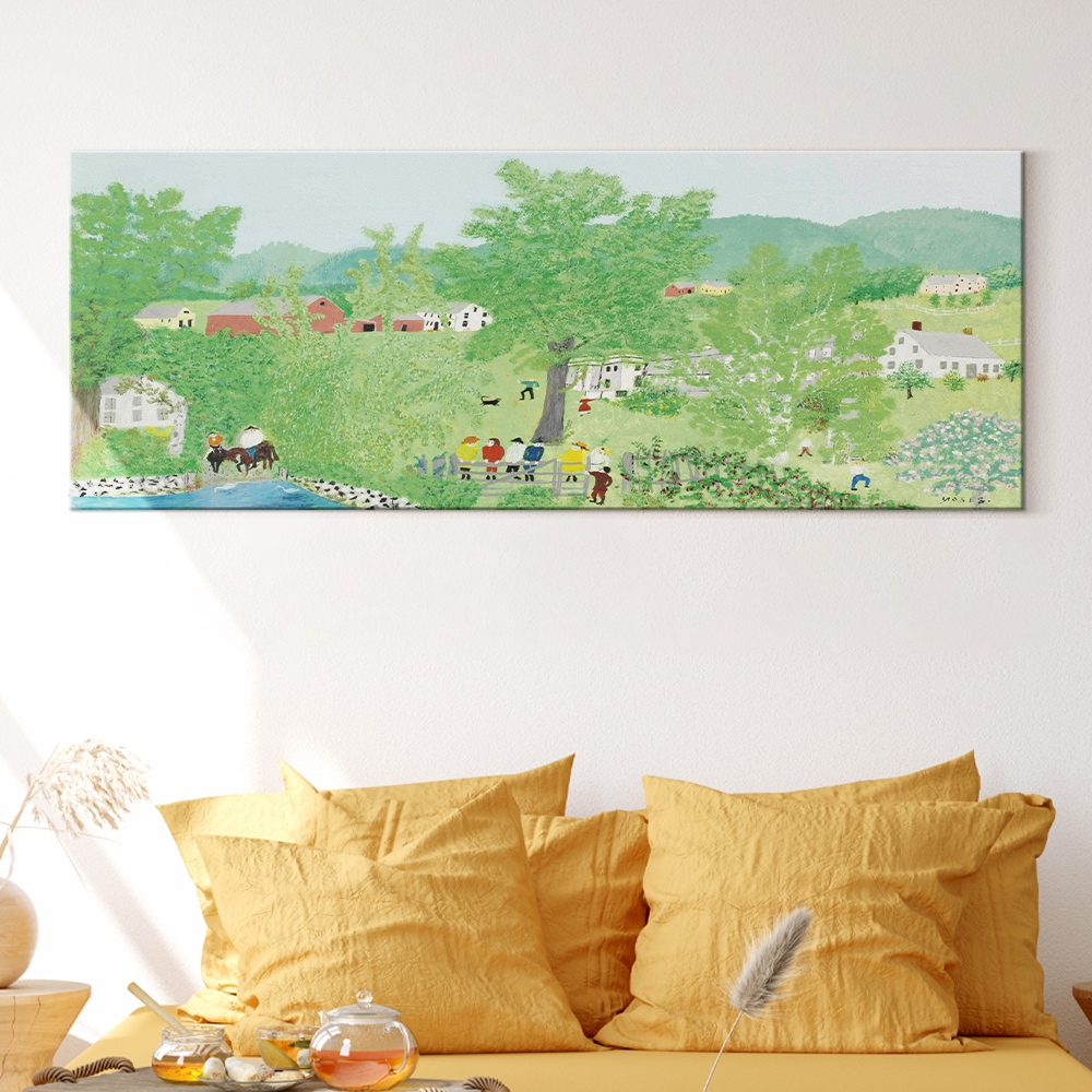 그림·사진 힐링 풍경화 그랜드마 모지스 인테리어 캔버스 액자 여름 와이드 오늘의집 쇼핑