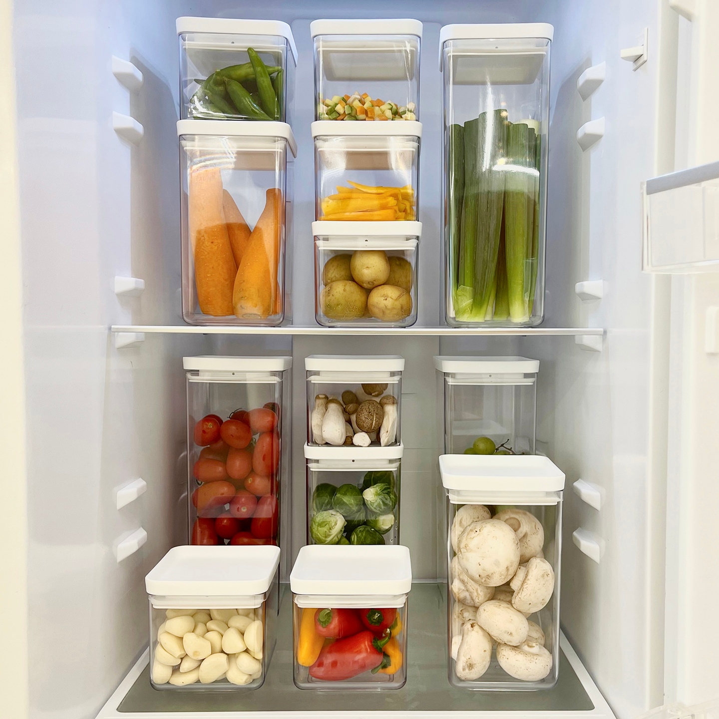 밀폐용기·반찬통 소1중1대2세트 플라코 정사각보관용기 냉장고 완벽정리 잡곡 소분 파스타 시리얼용기 오늘의집 쇼핑