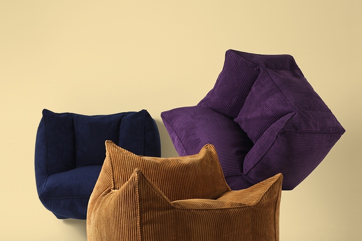 빈백 리퍼 톰 코듀로이 패브릭 1인용 빈백 소파 골덴 1인 초경량 쇼파 바이올렛 오늘의집 쇼핑