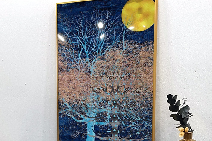 그림·사진 돈 들어오는 황금 보름달 나무 풍수 거실 액자 집들이 개업 부모님 선물 오늘의집 쇼핑