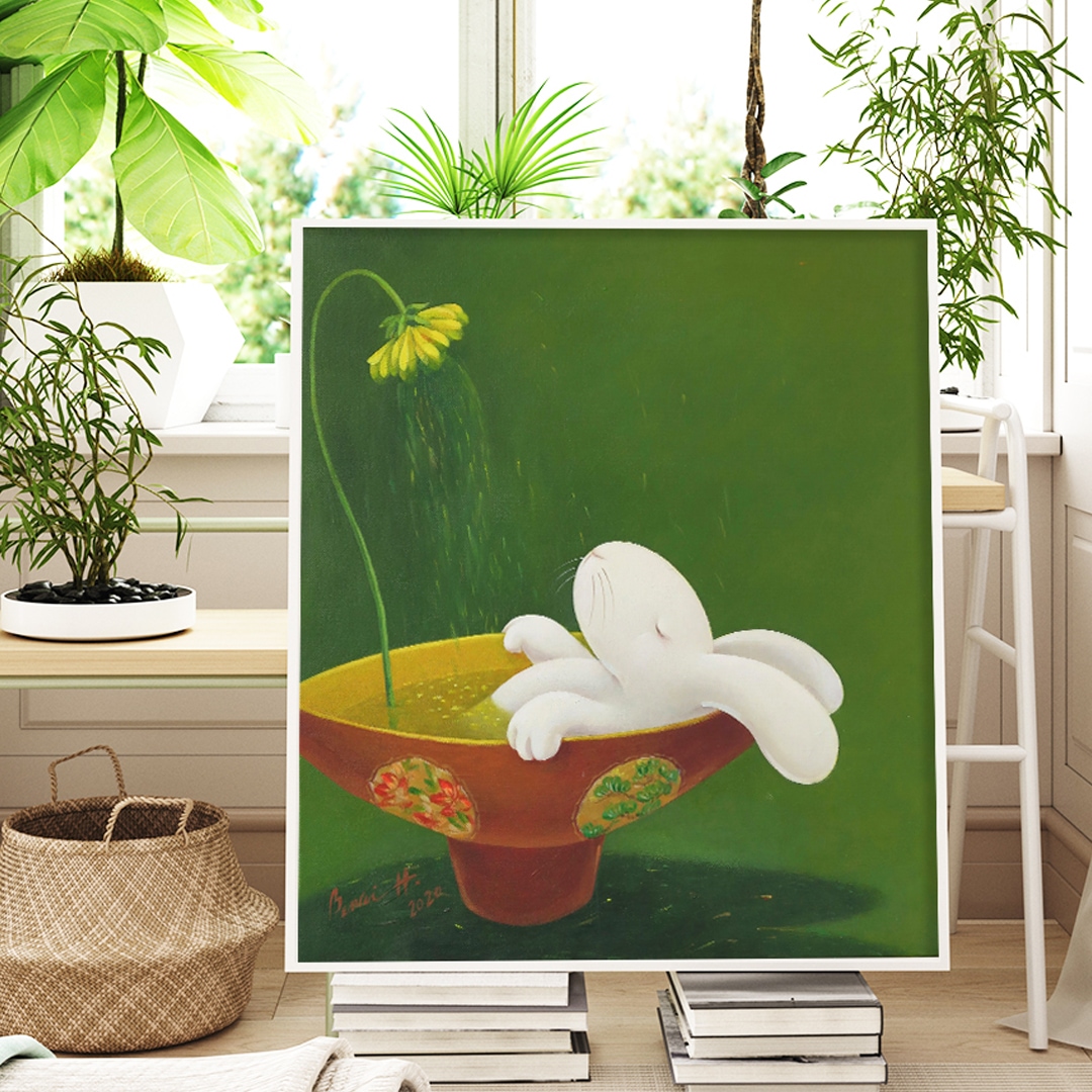 그림·사진 나만의 미술관 명화 캔버스 인테리어 그림액자 행운행복 토끼그림시리즈 11듬뿍담은토끼 오늘의집 쇼핑