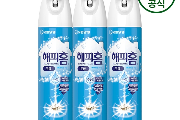 모기·파리약 해피홈 에어로솔 수성 무향 500ml 3개 오늘의집 쇼핑