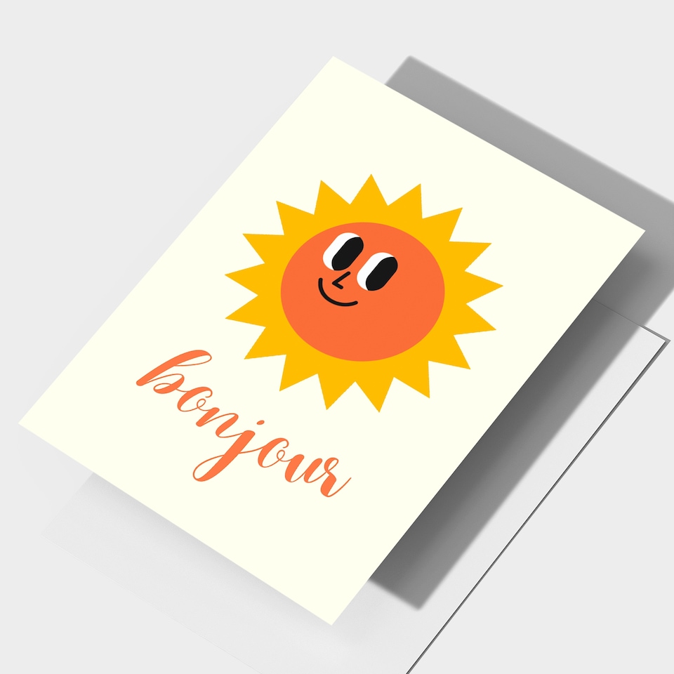 그림·사진 > 나의 컬러 큐레이션, 인테리어 포스터 액자 / 117 Bonjour Fun Sun / | 오늘의집 쇼핑