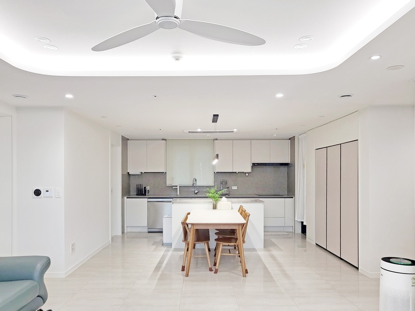 검단신도시 우미린파크뷰 35PY 편안함을 느낄 수 있는 공간으로, 네 식구가 함께하는 30평대인테리어 | 라이프스타일 슈퍼앱, 오늘의집