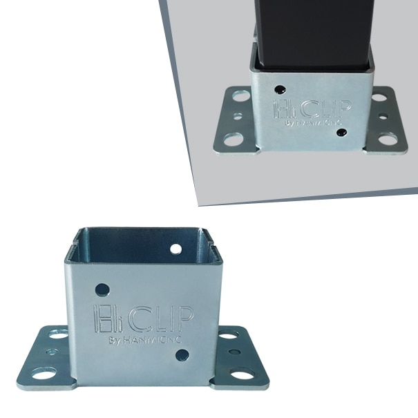 신상품 하이클립 베이스 사각파이프 조립 클립 사각파이프 아연 각관 각파이프 연결 브라켓 조인트 25스틸베이스25mm각관용 에누리 가격비교
